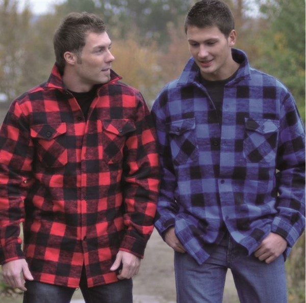 In-Namra. RED FLANNEL SHIRT